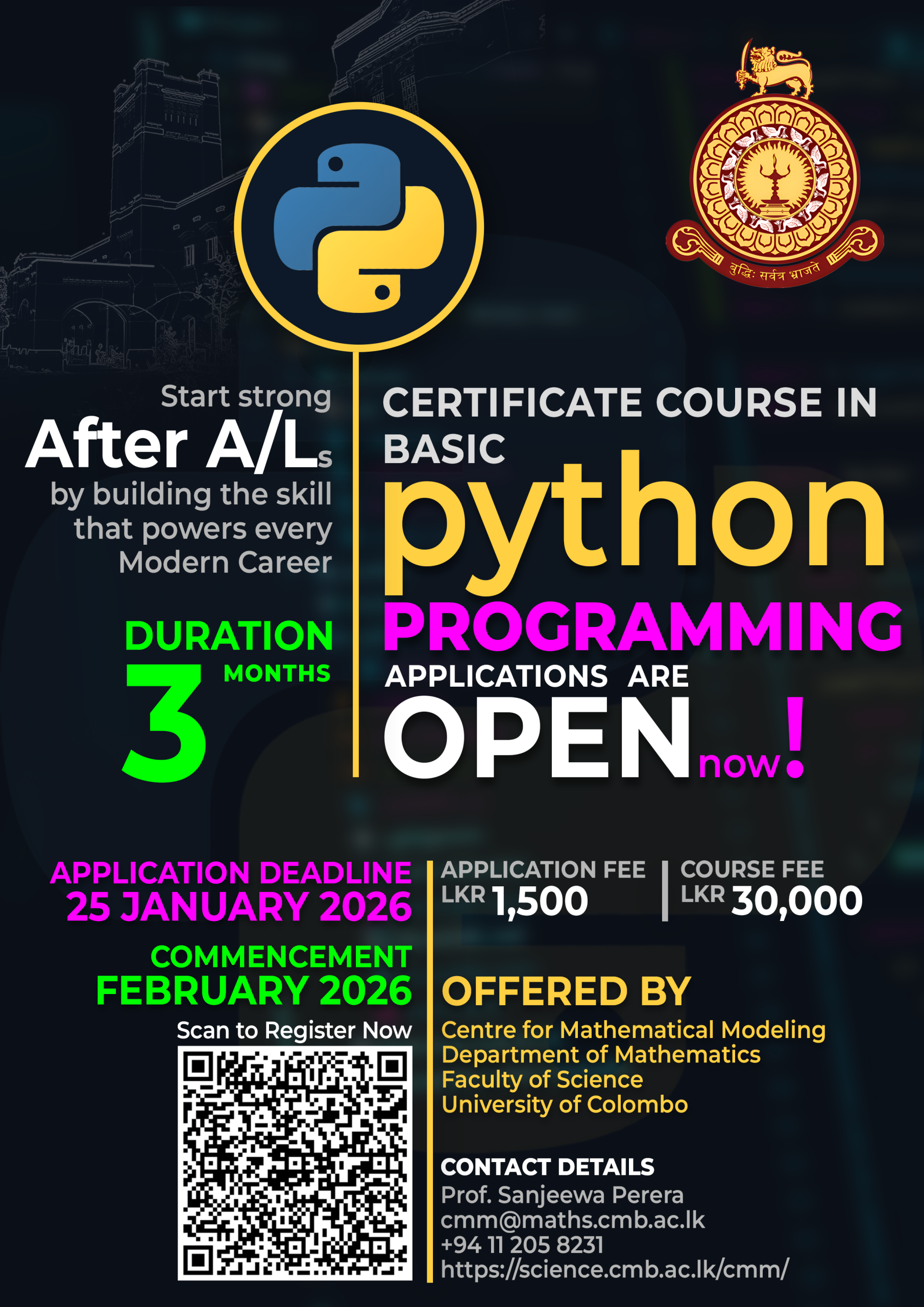 Certificate Course in Basic Python Programming - Faculty of Science
